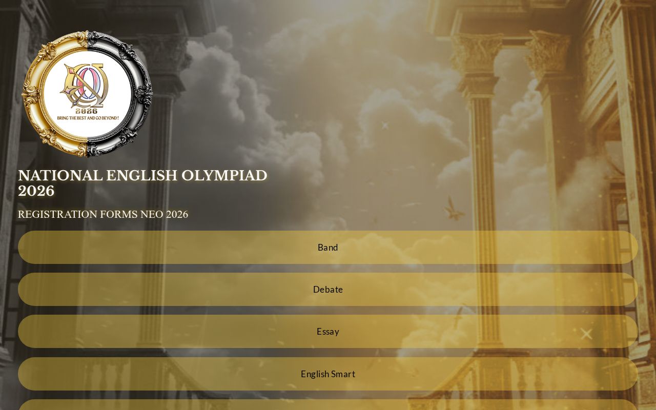 REGISTRATION FORMS NEO 2026